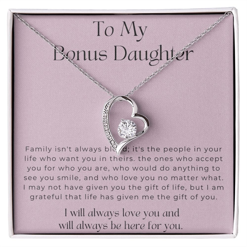 To My Bonus Daughter - Family Isn't Always Blood - Forever Love Neckla ...