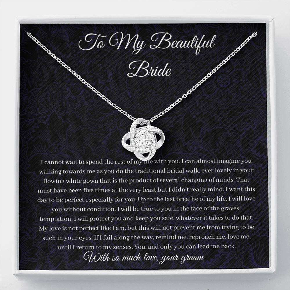 To My Beautiful Bride - I Cannot Wait - Love Knot Necklace – Our ...